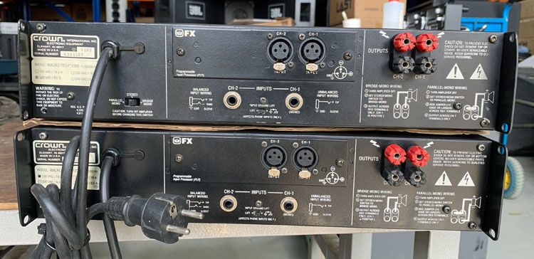소리전자 - 미국 크라운 MA1200, MA1202 파워앰프 팝니다.