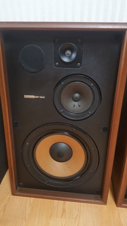 소리전자 - (판매완료)명기/산스이 SP-150 격자문 빈티지 스피커
