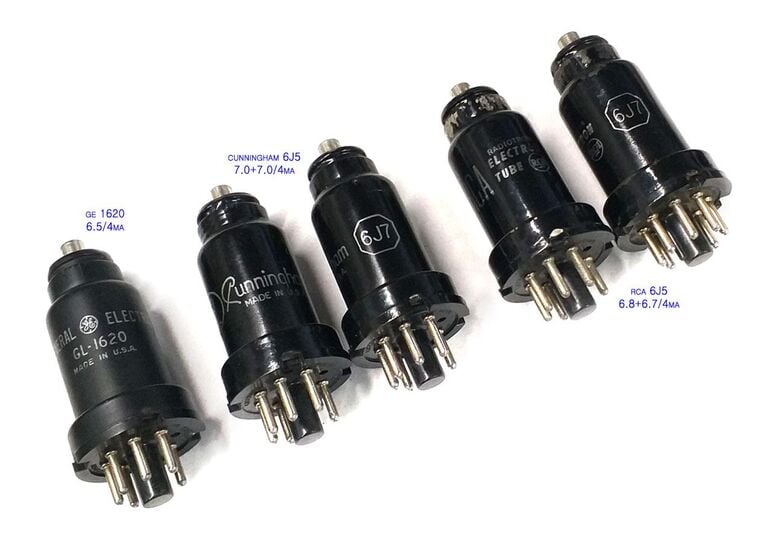 소리전자 - ge 1620, cunningham 6j7, rca 6j7