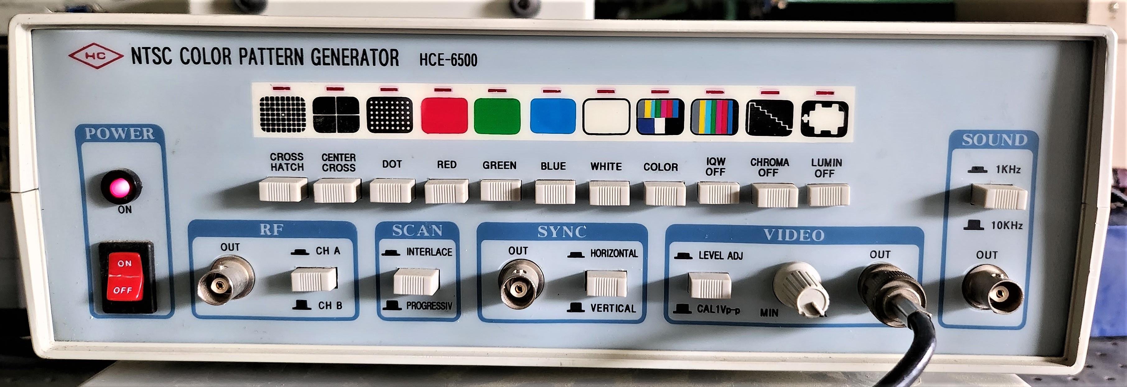 NTSC color pattern generator HCE-6500 - 계측기-장터 - 소리전자