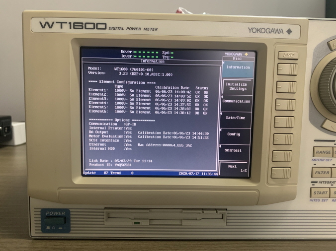 소리전자 - Yokogawa Power Meter WT1600 5A 모듈 6CH 판매합니다.