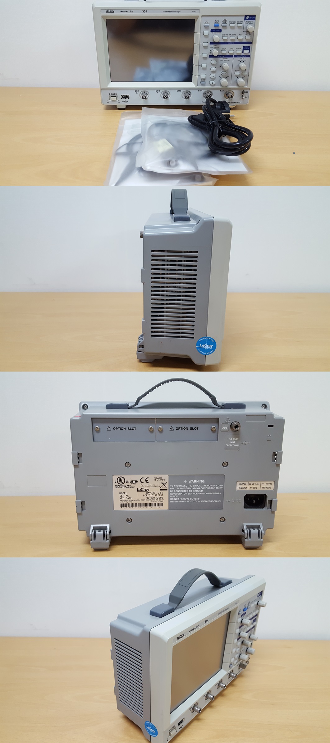 중고오실로스코프 르크로이 lecroy wavejet 334 350MHz 4ch 판매 - 계측기-장터 - 소리전자