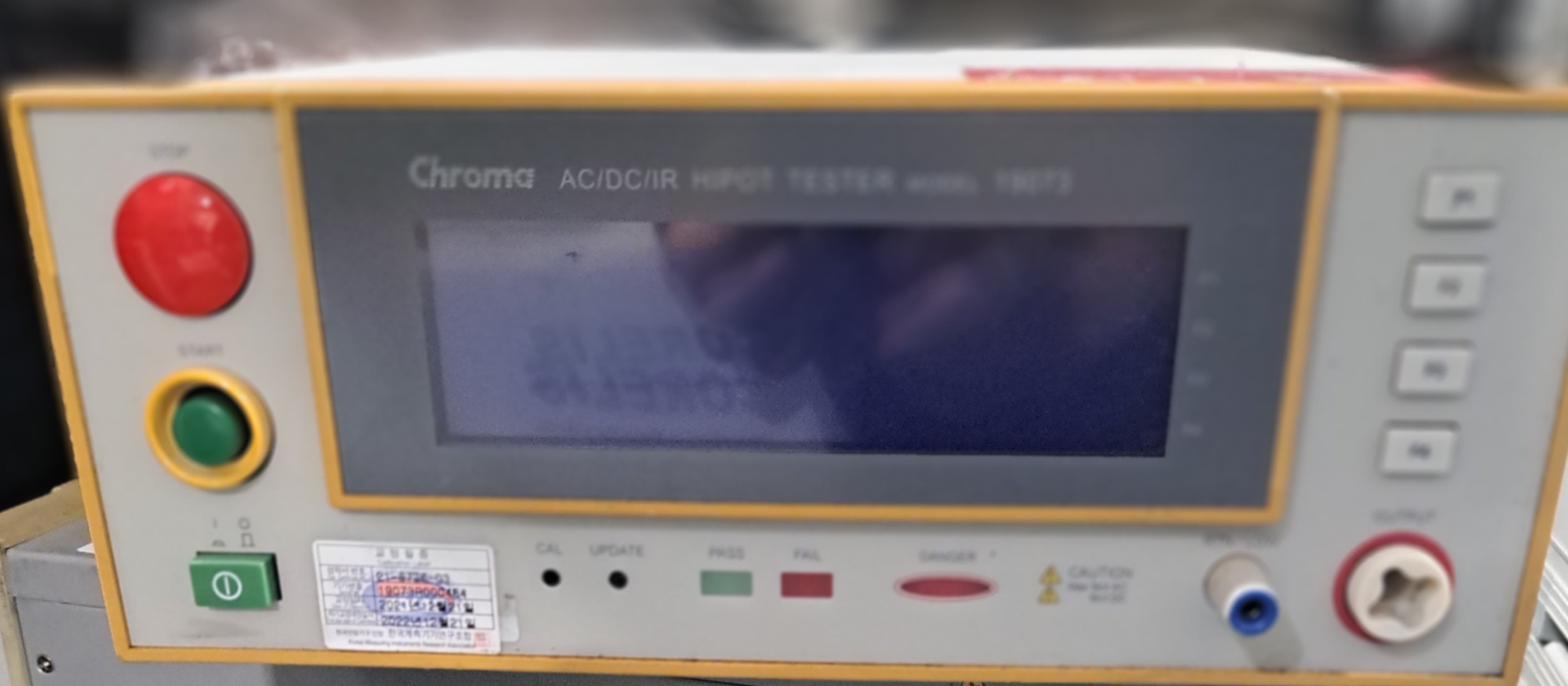 CHROMA MODEL : 19073 AC/DC/IR Hipot Tester 정상 - 계측기-장터 - 소리전자