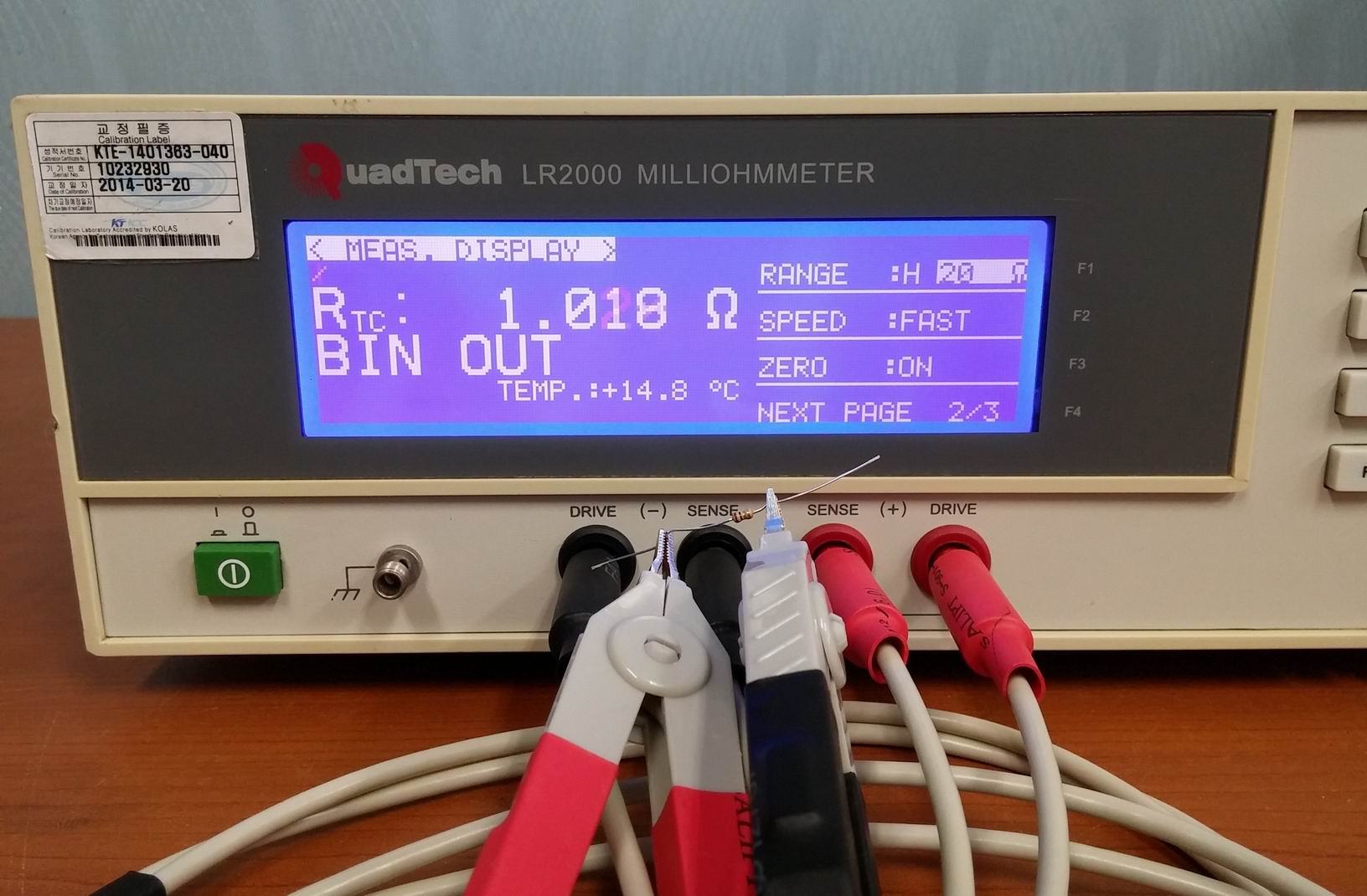 Quadtech LR2000 Milliohm Meter 밀리옴 미터 저저항측정 - 계측기-장터 - 소리전자