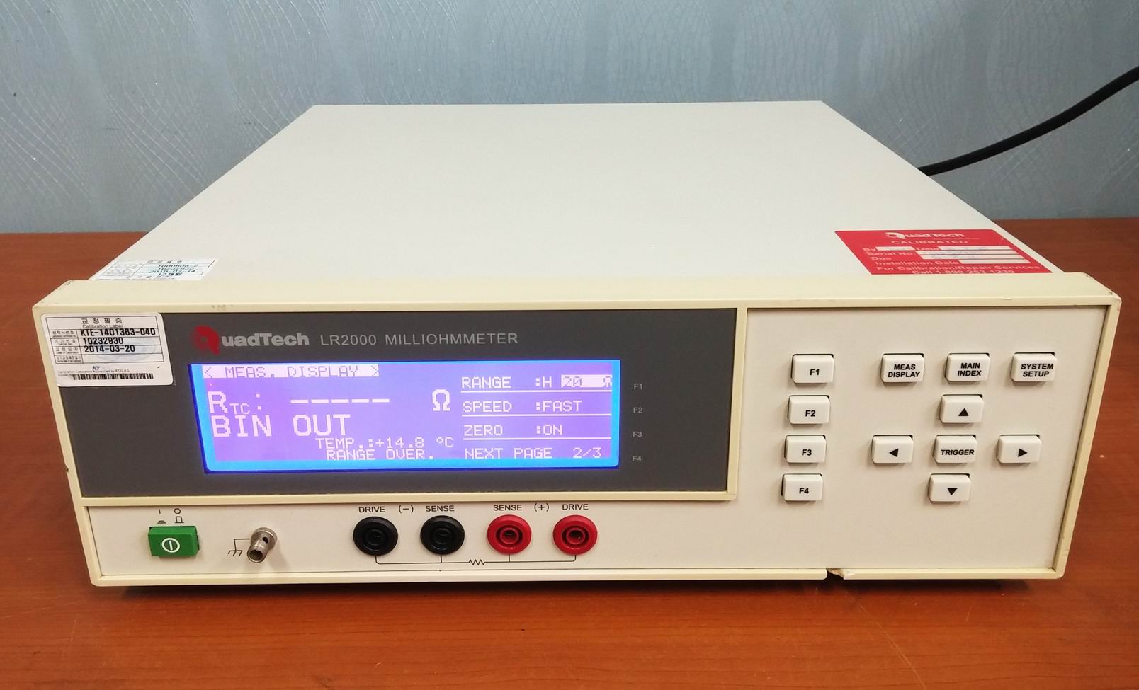 Quadtech LR2000 Milliohm Meter 밀리옴 미터 저저항측정 - 계측기-장터 - 소리전자