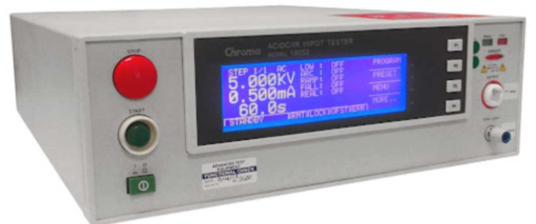 CHROMA AC/DC. HIPOT. TESTER DC6KV MODEL 19052 - 계측기-장터 - 소리전자