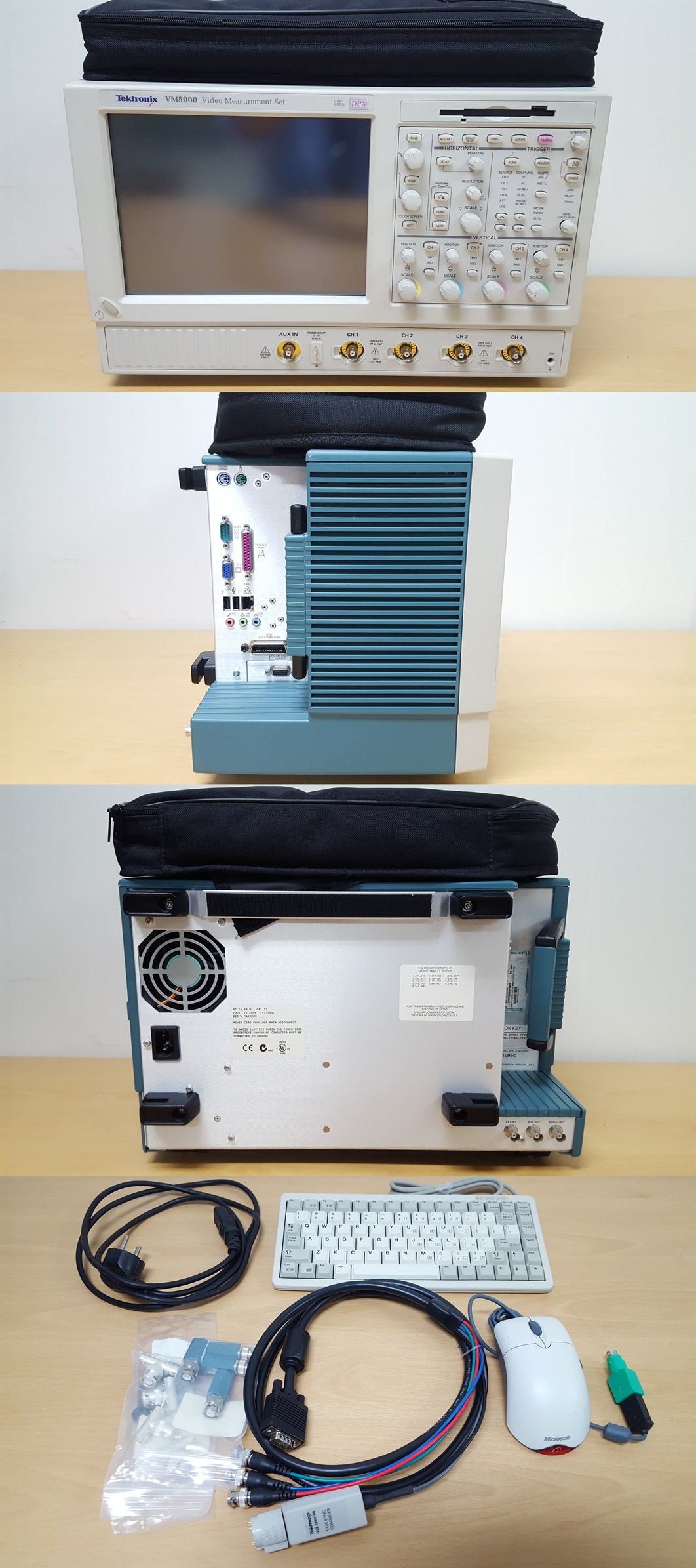 중고오실로스코프 텍트로닉스 Tektronix VM5000 자동화 비디오측정세트 1GHz 4ch 판매 - 계측기-장터 - 소리전자