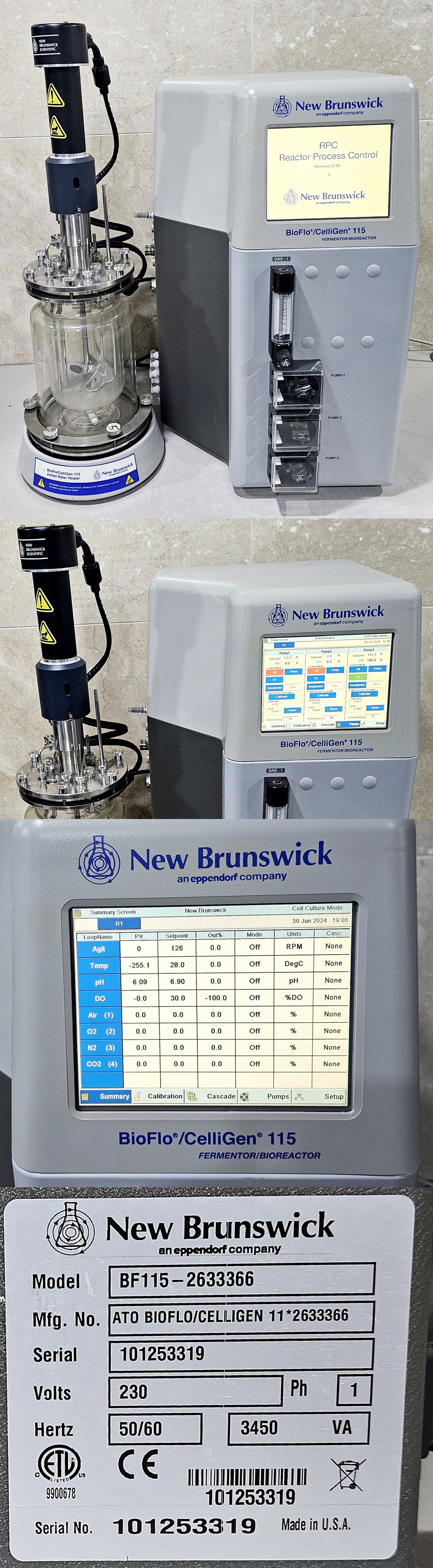 New Brunswick BioFlo 115 Benchtop Fermentor 발효기 - 계측기-장터 - 소리전자