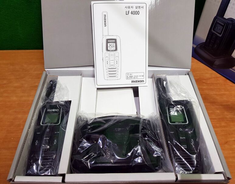 소리전자 - Maxon 맥슨 LF4000 생활무전기 업무용무전기 겸용 4.8W -미사용품